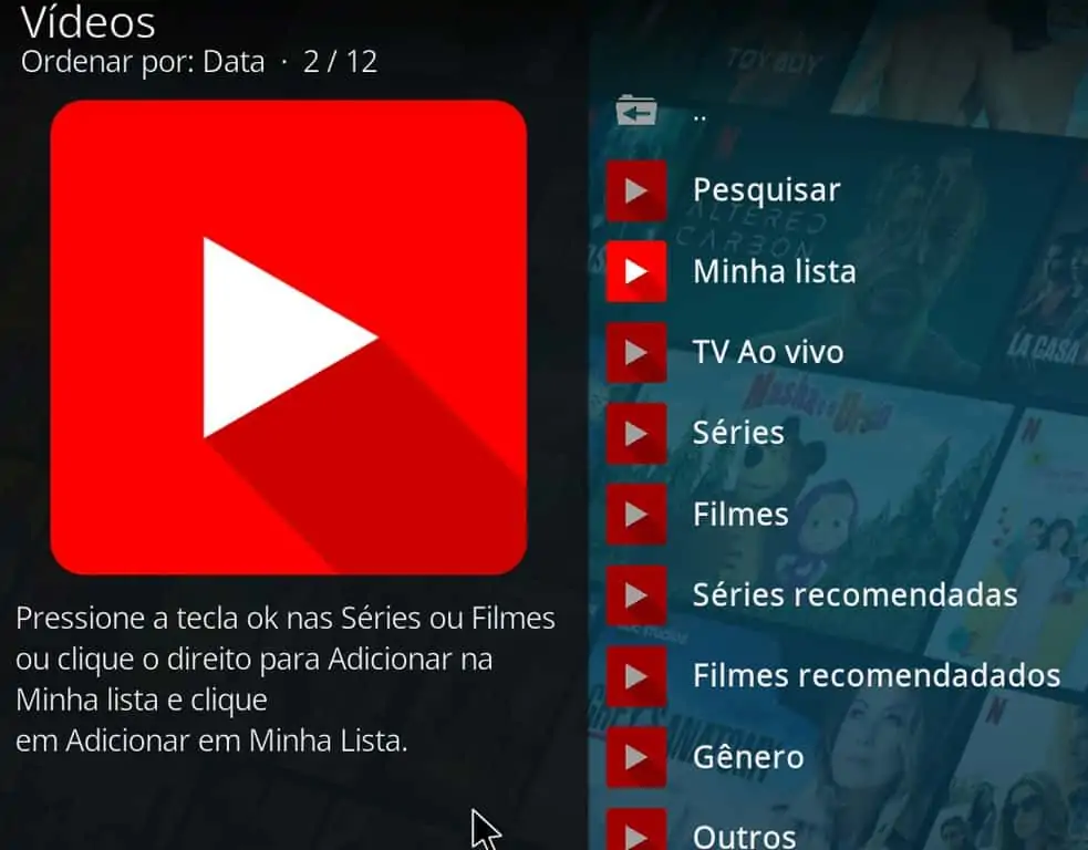 Instalar addon Play Cine no Kodi: Filmes e séries Legendados e dublados